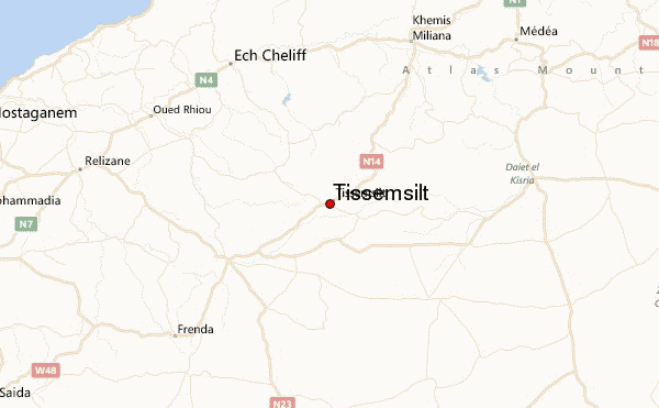 Prévisions météo pour Tissemsilt